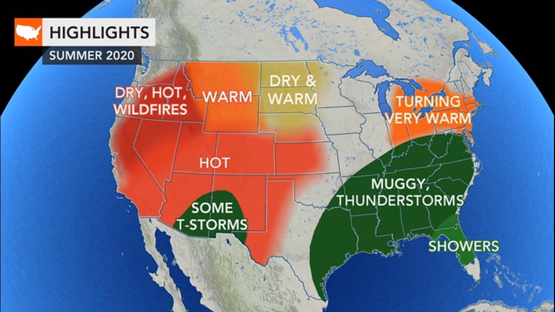 AccuWeather's 2020 US summer forecast | 13wmaz.com