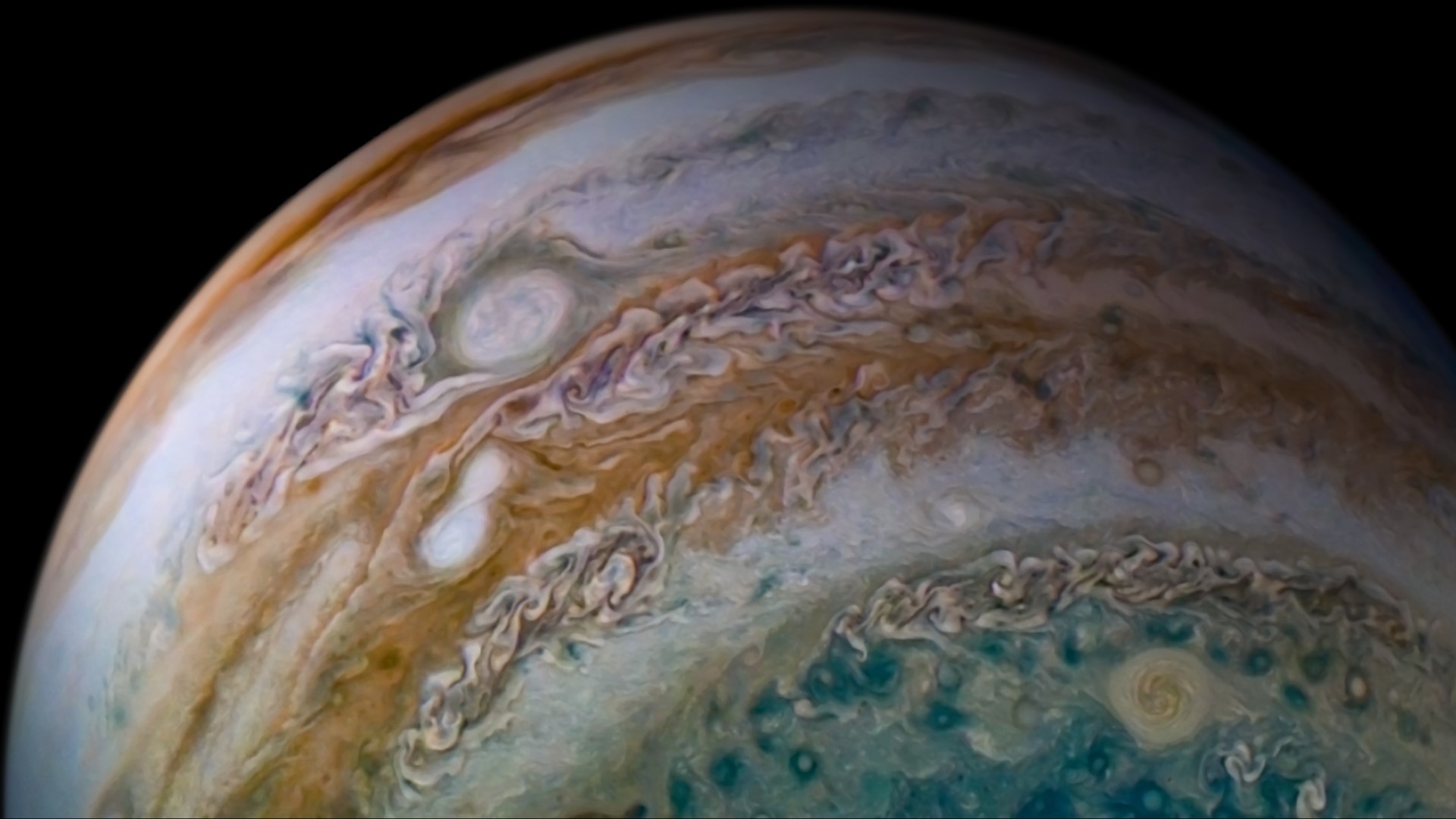 Nasa Image Captures Jupiter Storms Merging In Rare Event