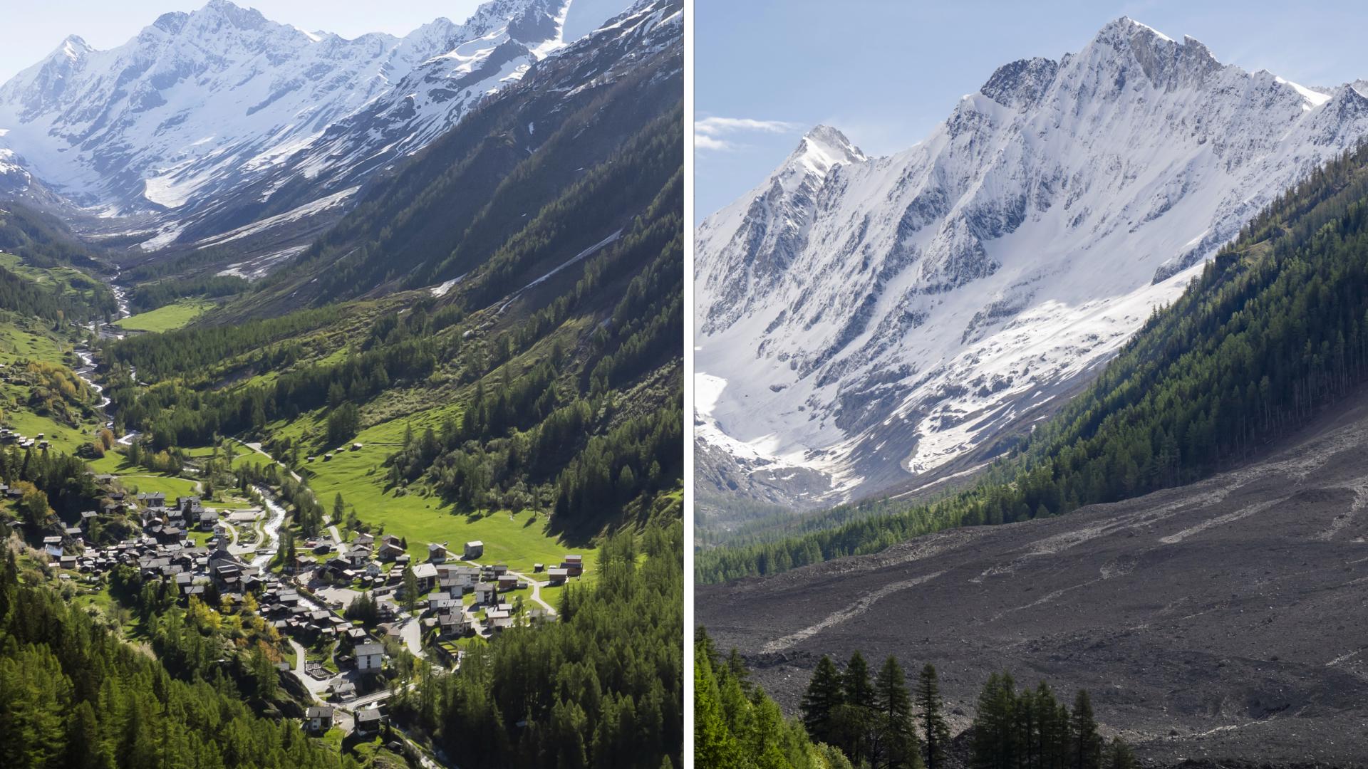 Glacier collapse destroys 90% of Alpine village in Switzerland | 13wmaz.com