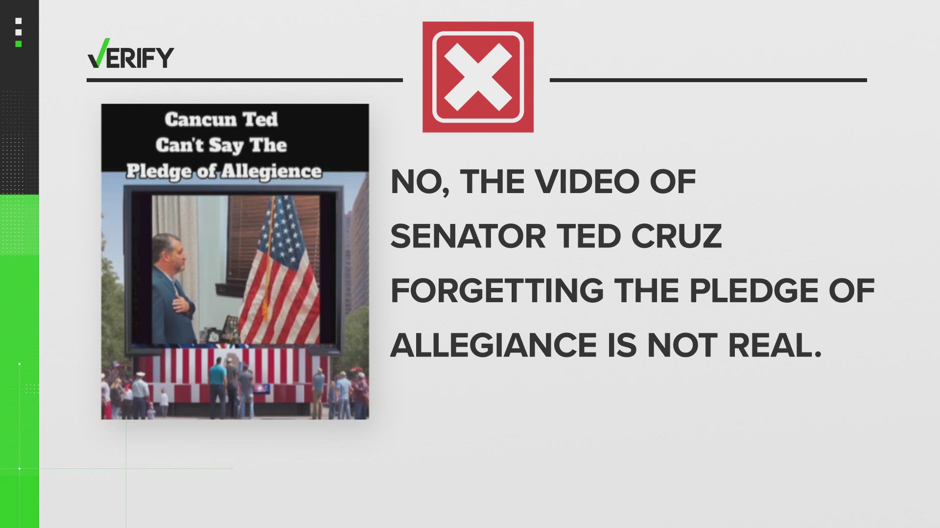 Video of Ted Cruz forgetting the Pledge of Allegiance altered | 13wmaz.com