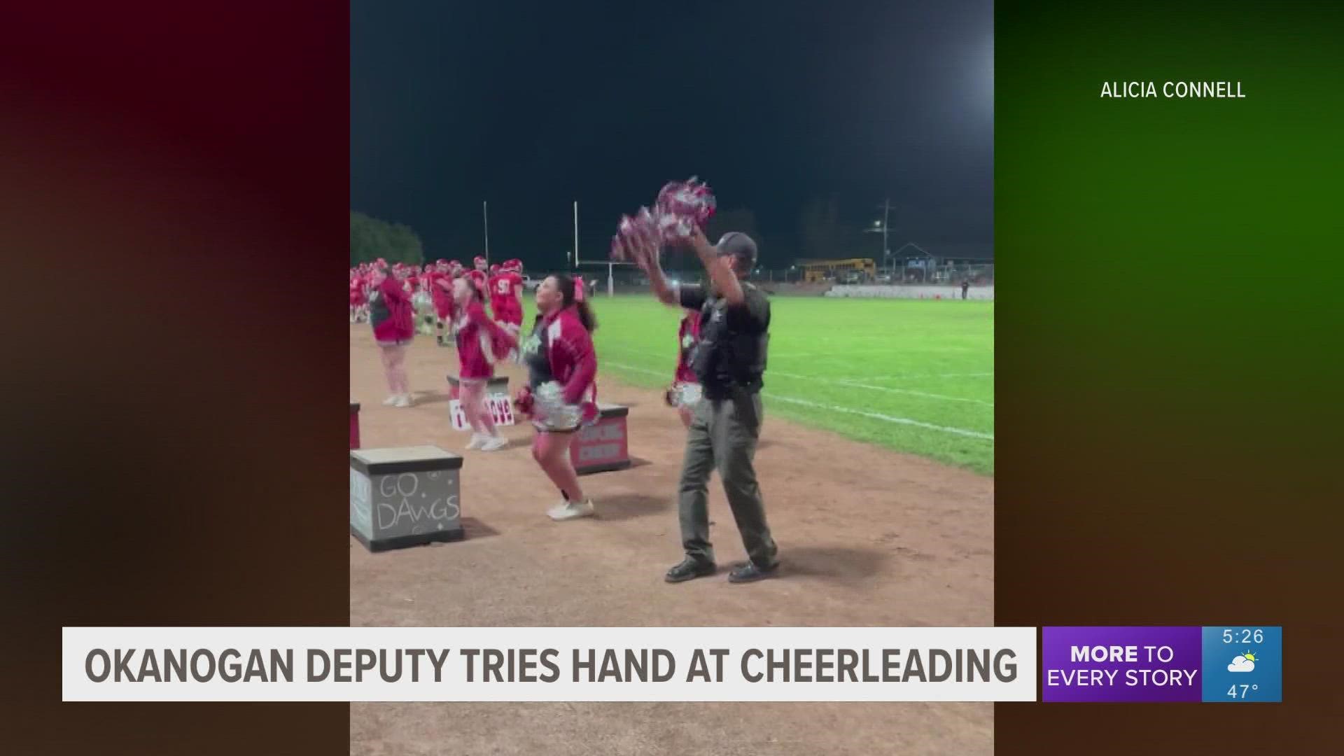 Okanogan County sheriff deputy cheers with daughter for Senior Night ...