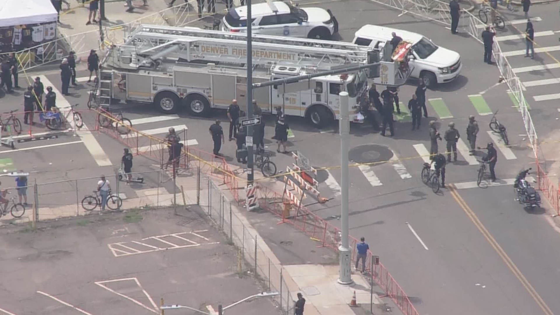 Police Officer Hit By Firetruck During Denver Nuggets Parade