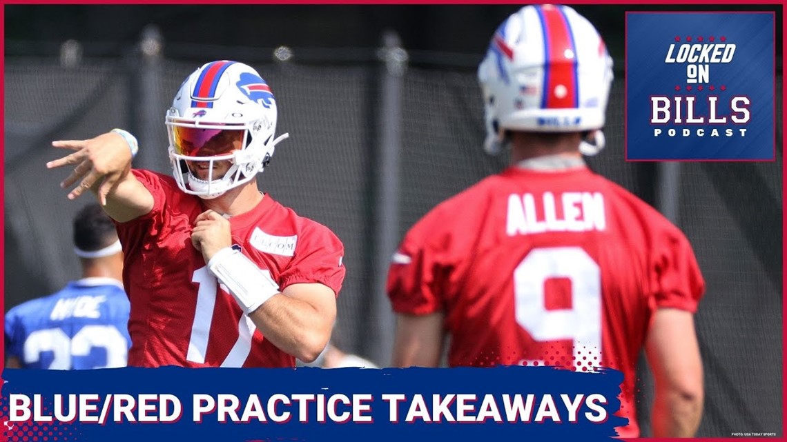 Josh Allen makes big throws and aggressive defense shines at the Buffalo Bills Blue & Red ...