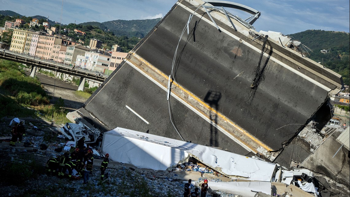 Italian bridge collapse sends cars tumbling, killing 26 | 13wmaz.com