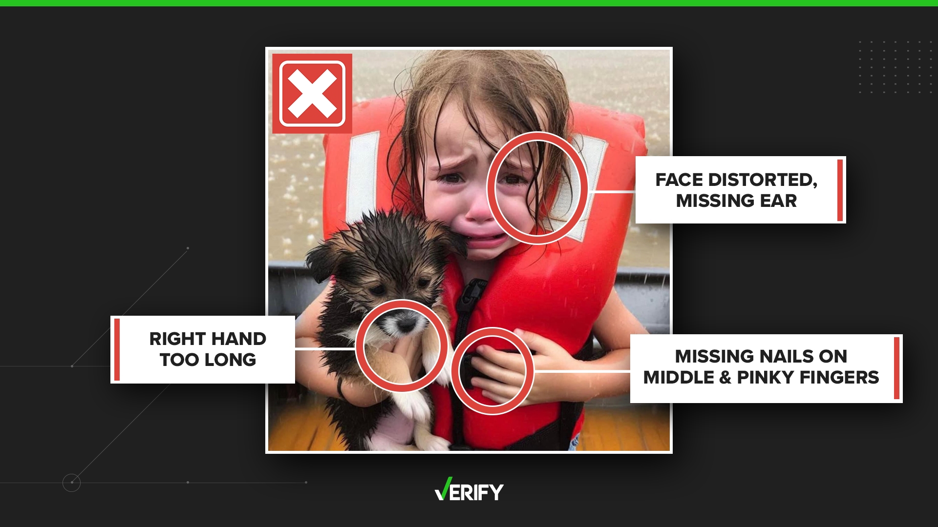 Little girl with puppy Hurricane Helene images are AI | 13wmaz.com