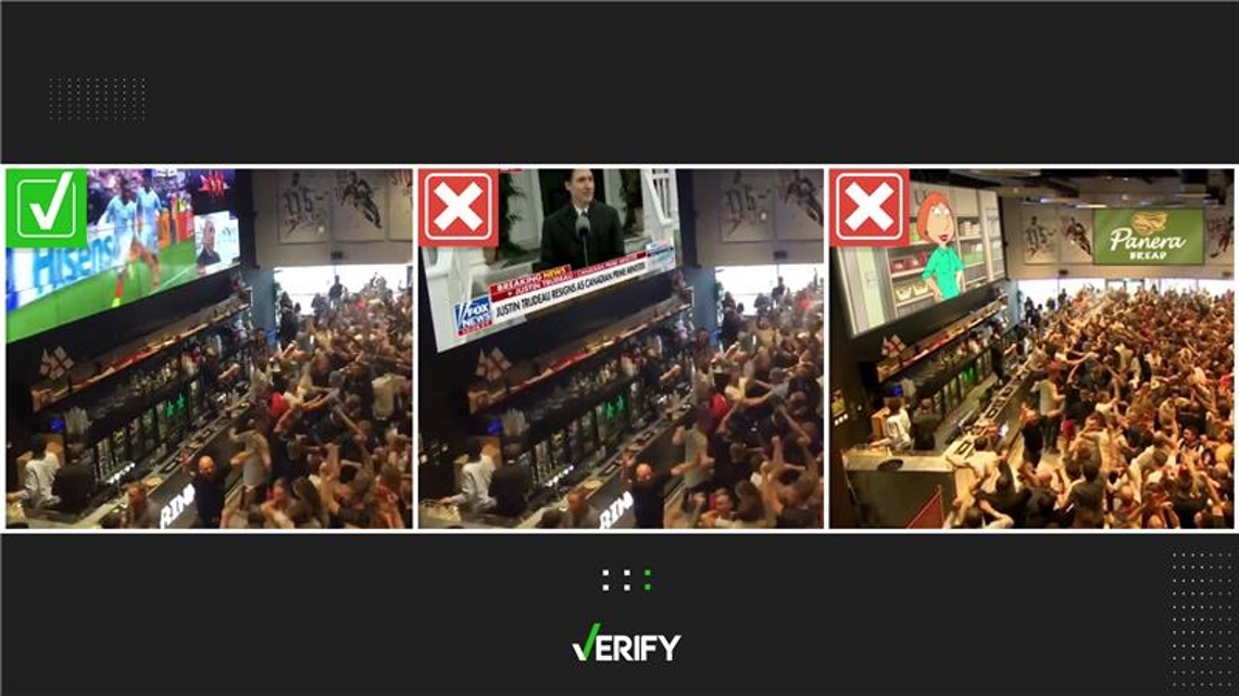 This video doesn’t show a crowd celebrating Trudeau’s resignation ...