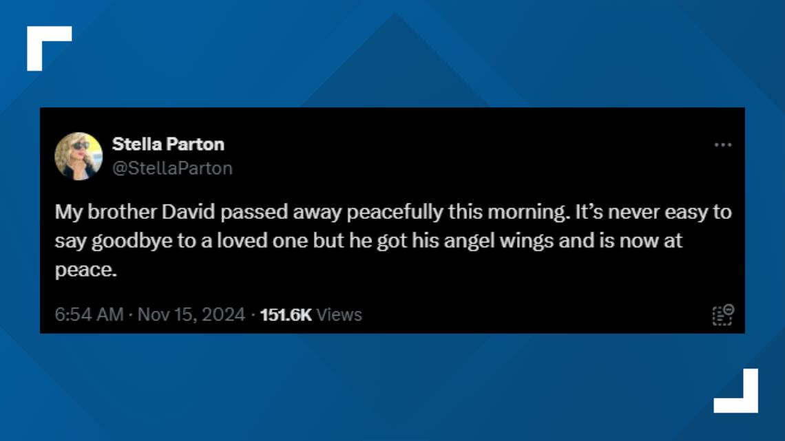 David Parton, sibling to Dolly Parton, died Friday morning | 13wmaz.com