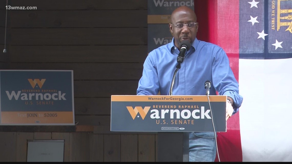 Georgia US Senator Raphael Warnock makes final stop in Macon | 13wmaz.com