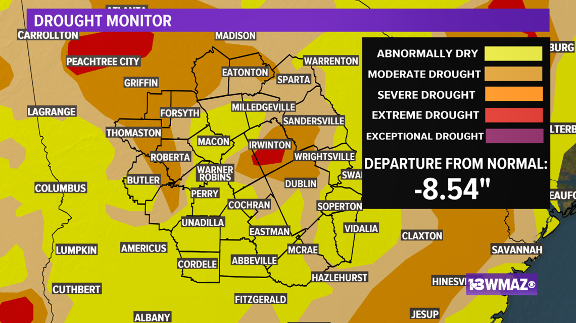 Central Georgia drought by the numbers | 13wmaz.com