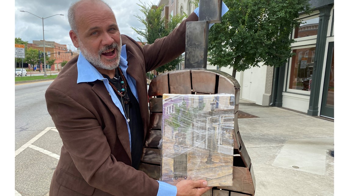 Artist Whitney Bennett hides canvases around Macon for people | 13wmaz.com