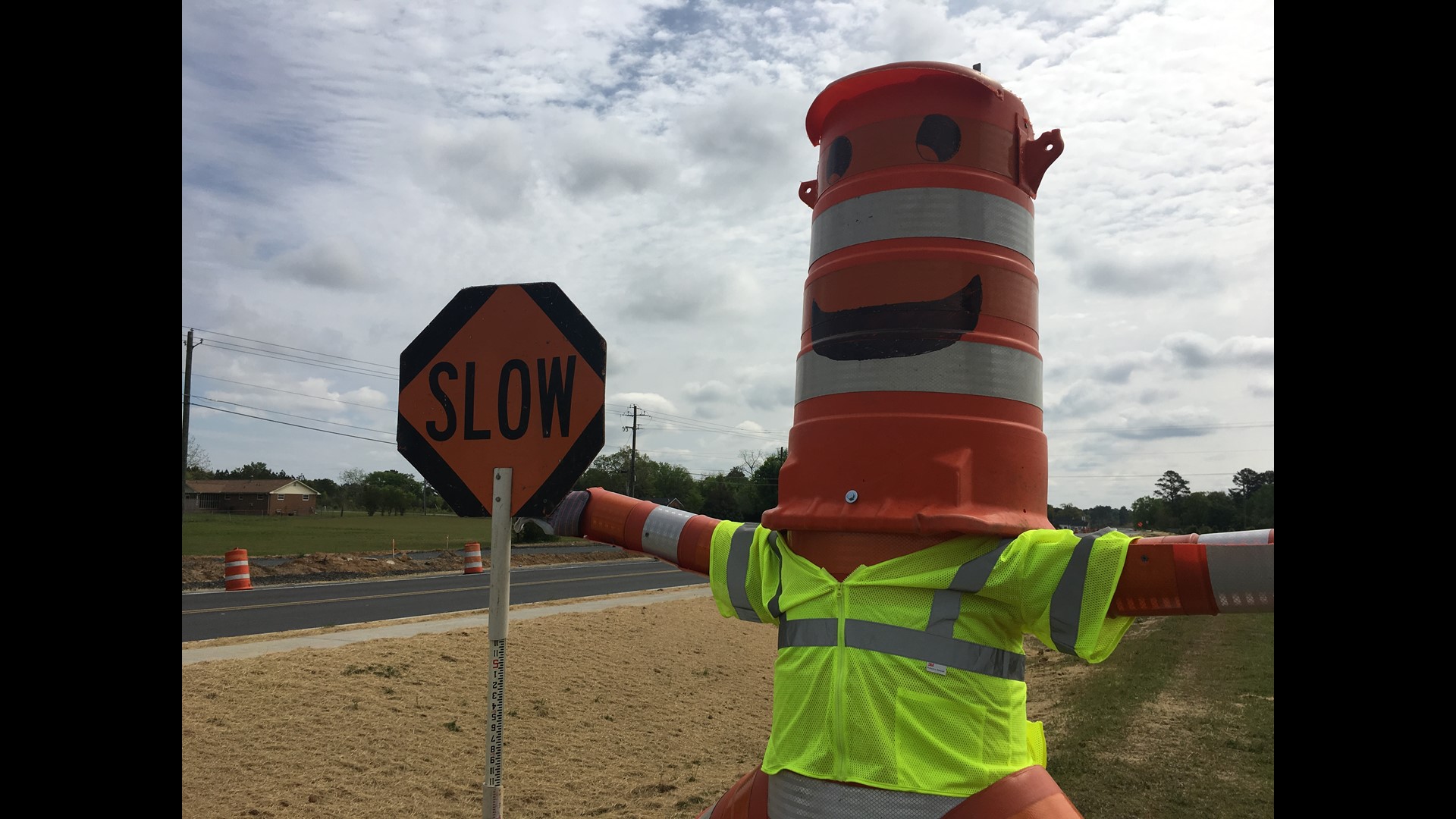 Company builds "Barrel Man" using construction barrels to promote work ...