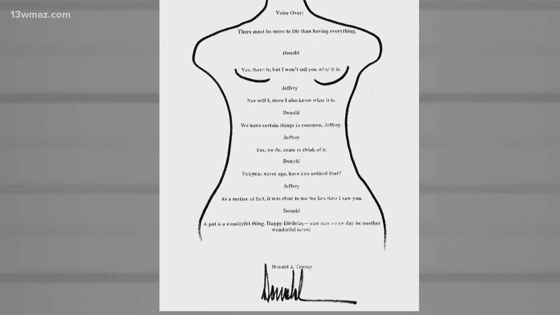 House releases Epstein’s ‘birthday book’ containing note signed by ...