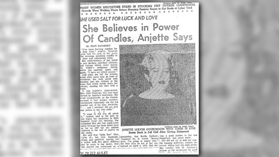 Macon killer Anjette Lyles poisoned 4 family members in 1958 | 13wmaz.com