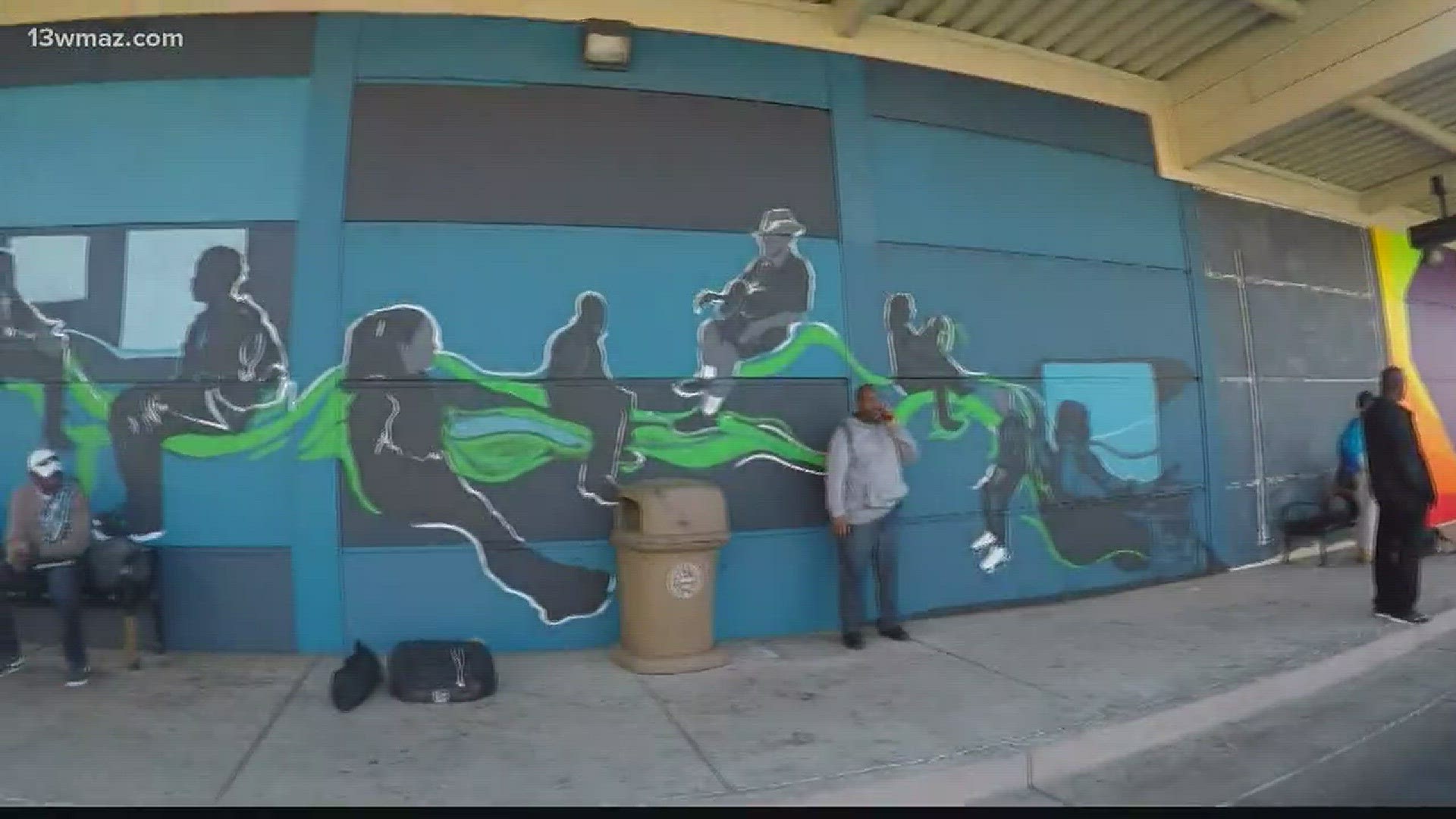 Three murals to beautify MTA bus stop in downtown Macon | 13wmaz.com