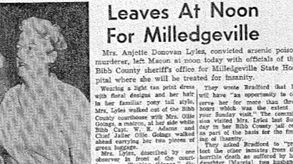 Macon killer Anjette Lyles poisoned 4 family members in 1958 | 13wmaz.com