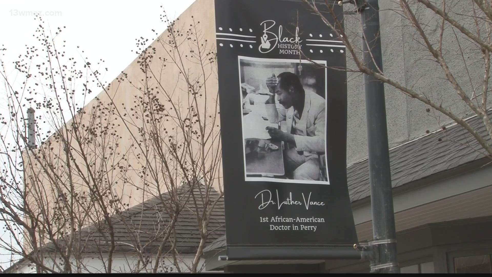 Banners hang from Perry's downtown honoring African-Americans | 13wmaz.com