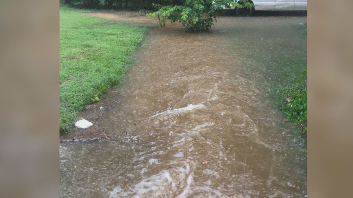 Macon homeowner says clogged storm drain causing yard flooding | 13wmaz.com