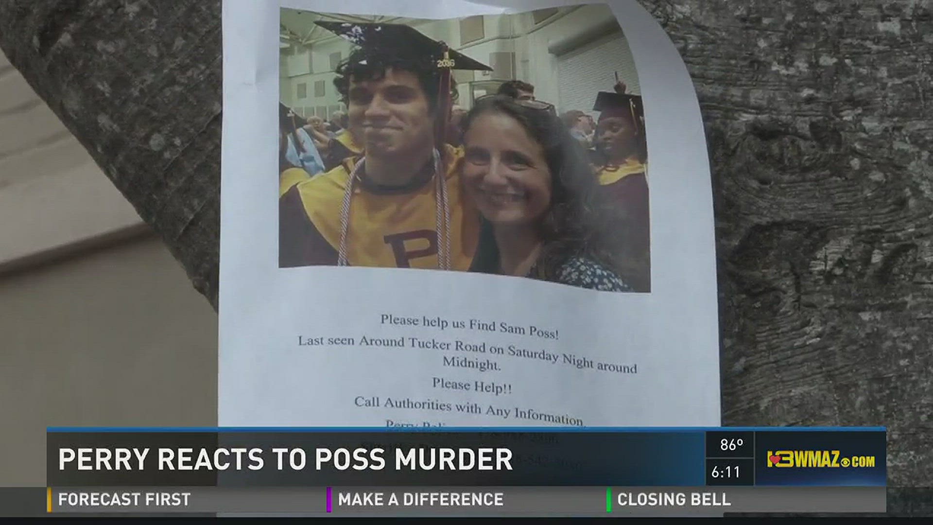 Perry reacts to Samuel Poss' murder | 13wmaz.com
