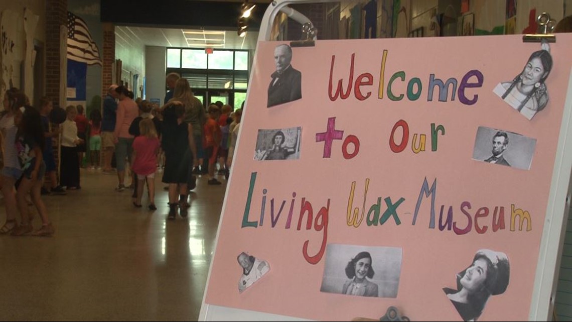 Gray Elementary School hosts living wax museum | 13wmaz.com