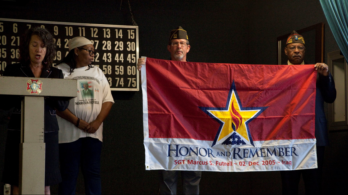 Macon mother receives flag recognizing son's military service | 13wmaz.com