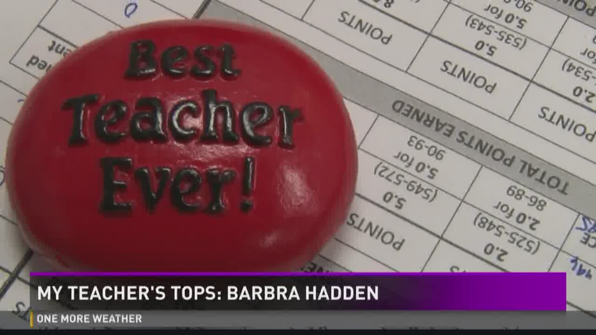 My Teacher is Tops: Barbra Hadden | 13wmaz.com