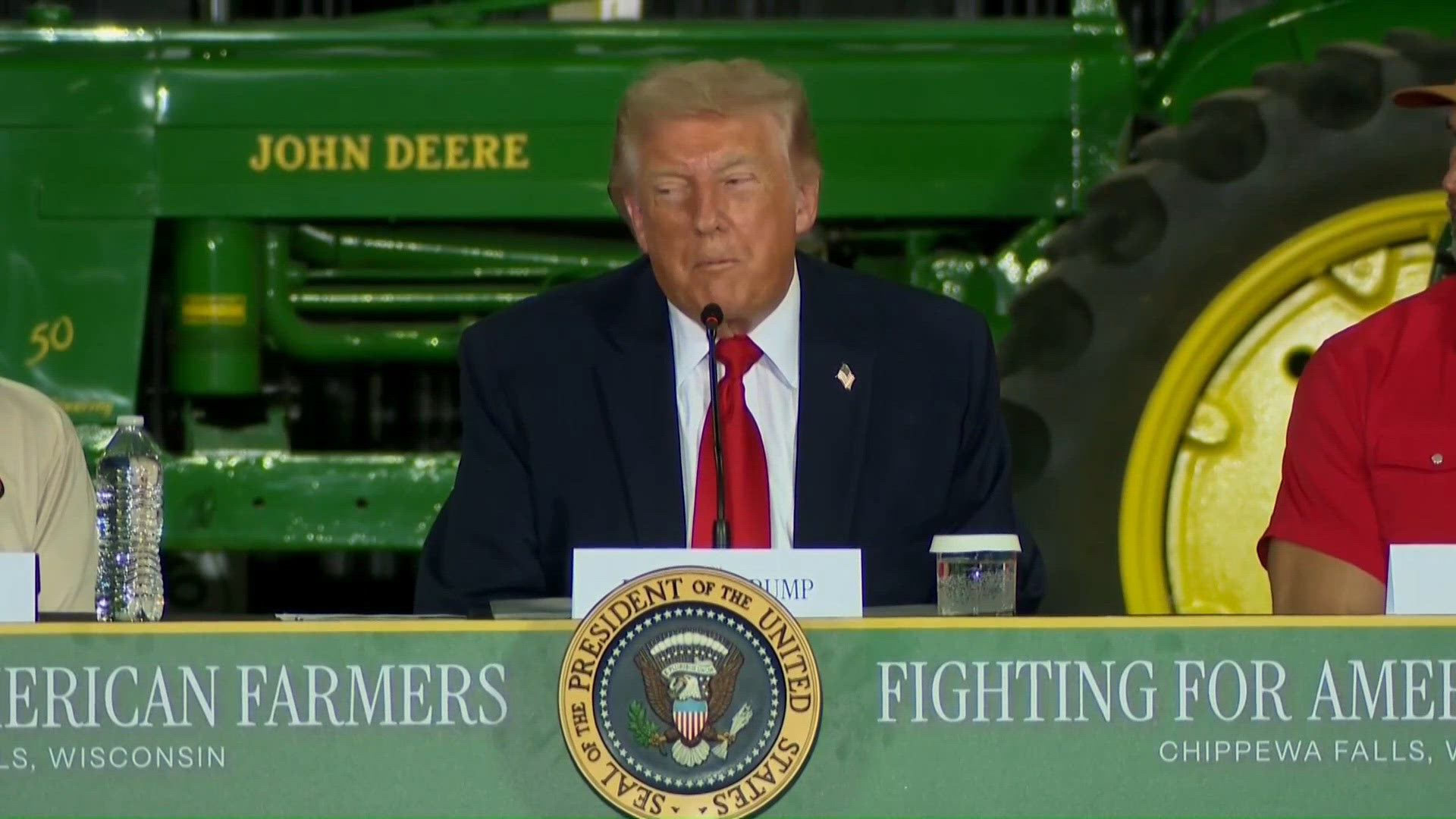 Trump visits Wisconsin to support farmers, as war in Iran continues ...