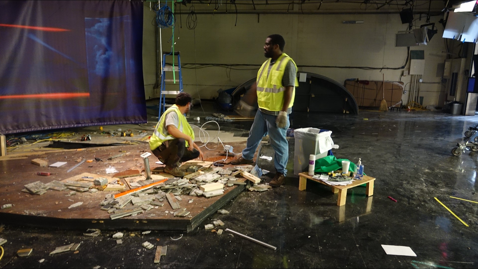 PHOTOS: Demolition of 13WMAZ news studio continues | 13wmaz.com