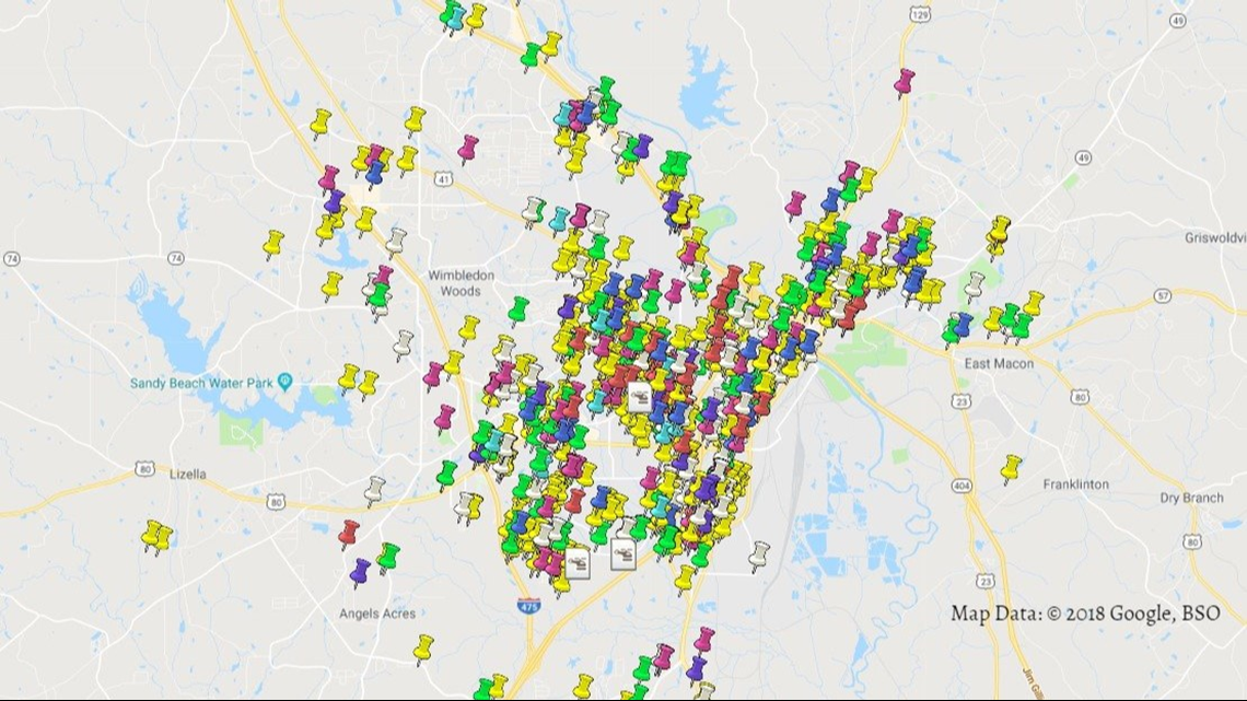 'It's overwhelming:' Mapping out this year's violent crimes in Macon ...
