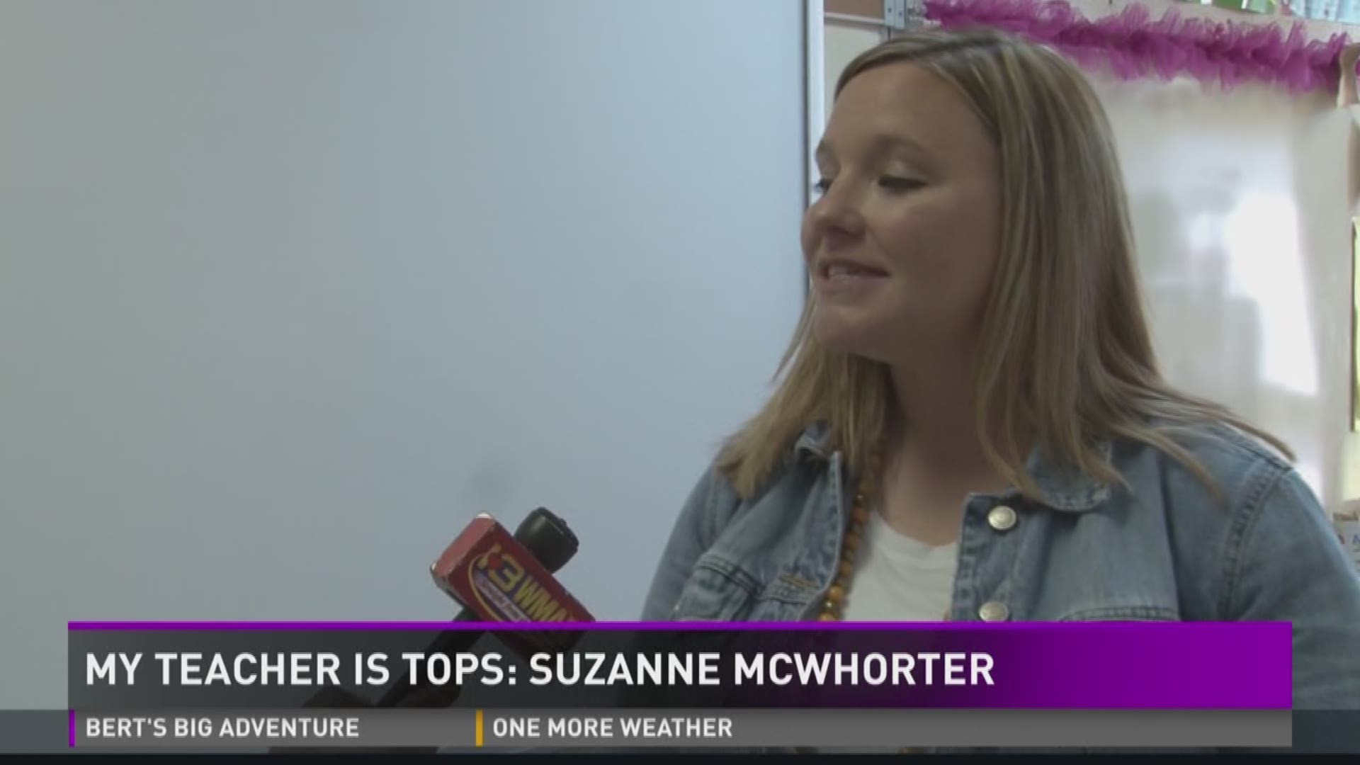 My Teacher is Tops: Suzanne McWhorter | 13wmaz.com