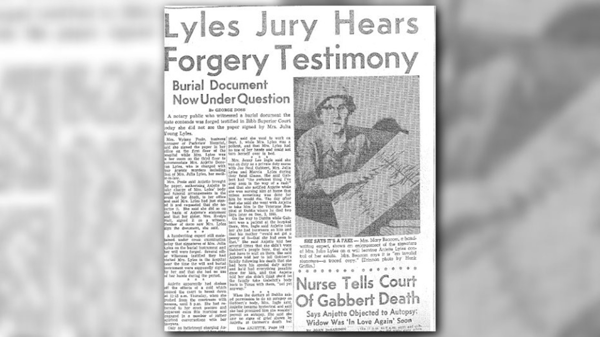 Macon killer Anjette Lyles poisoned 4 family members in 1958 | 13wmaz.com