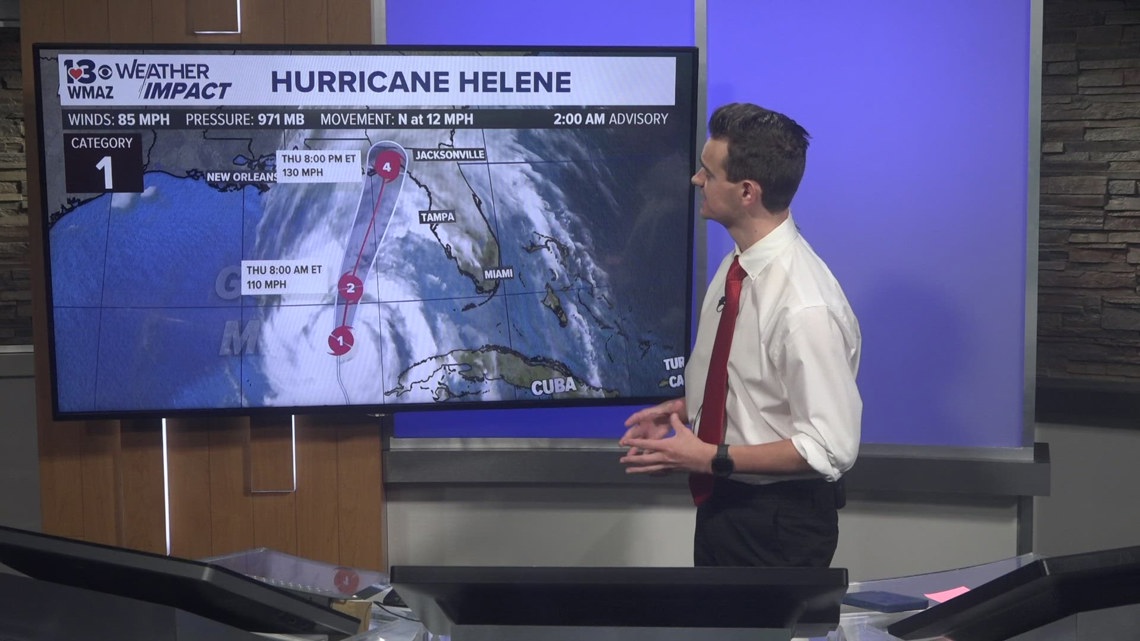 Helene's trajectory moving westward, according to forecasts (local ...