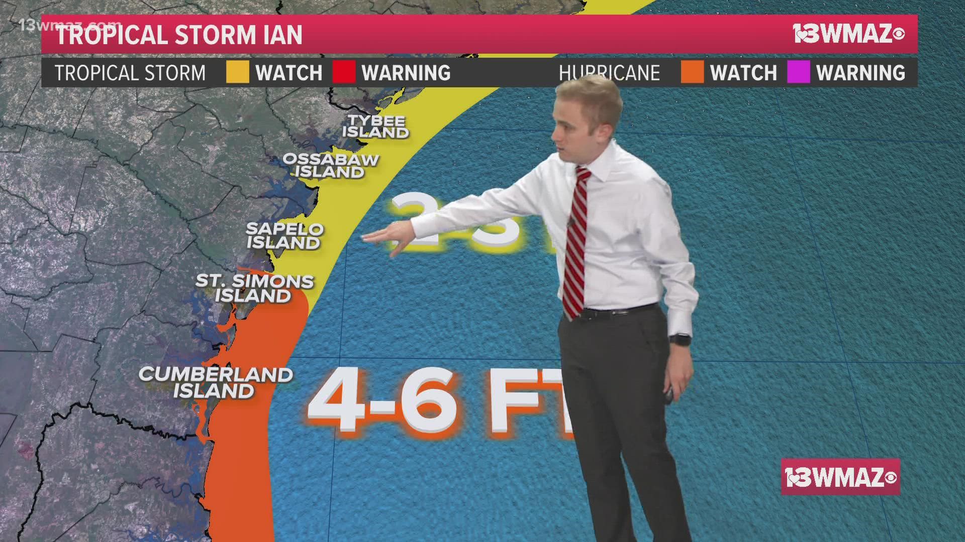 Thursday 5 a.m. Update: Ian weakens to tropical storm status, moving ...