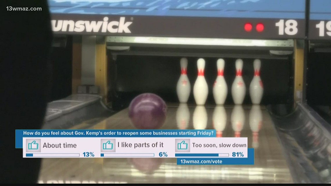 Georgia bowling alleys can partially reopen on Friday | 13wmaz.com