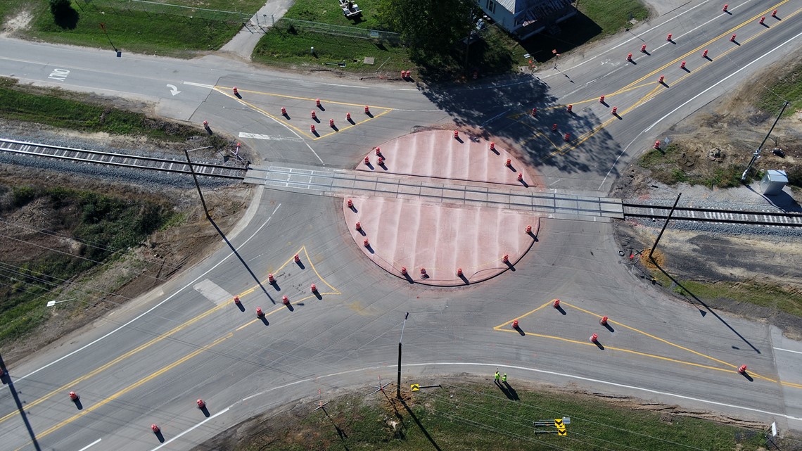 Washington County opening roundabout with railroad crossing | 13wmaz.com