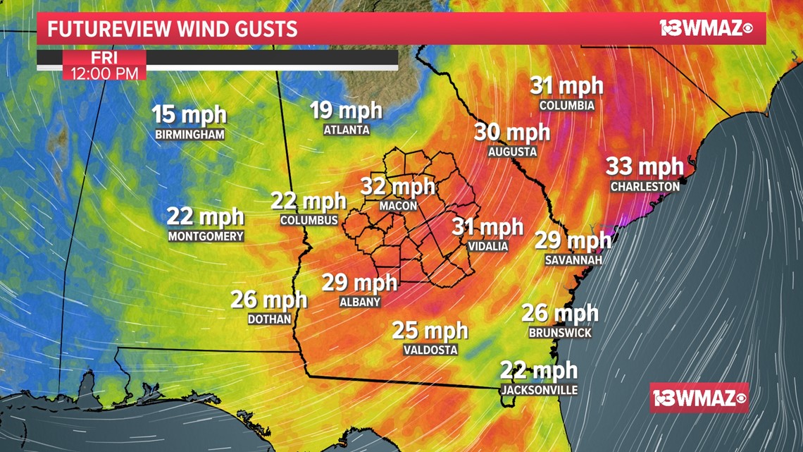 Nicole to bring wind and rain to Central Georgia | 13wmaz.com