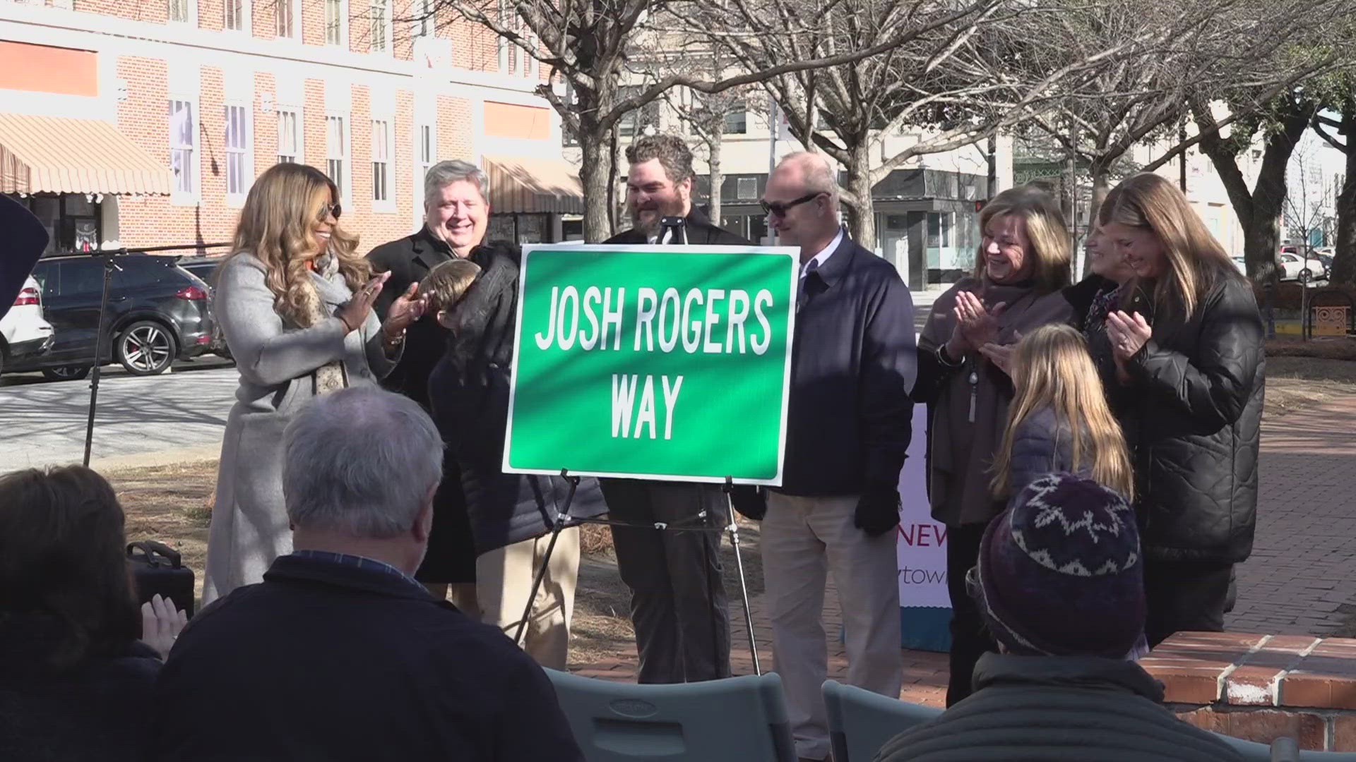 Block of Third Street dedicated as Josh Rogers Way in downtown Macon ...