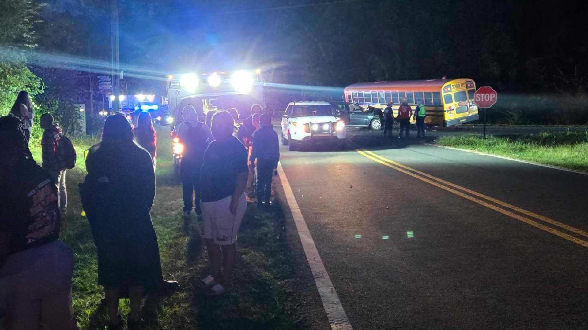 School bus hit by Jeep during morning crash, fire department says ...