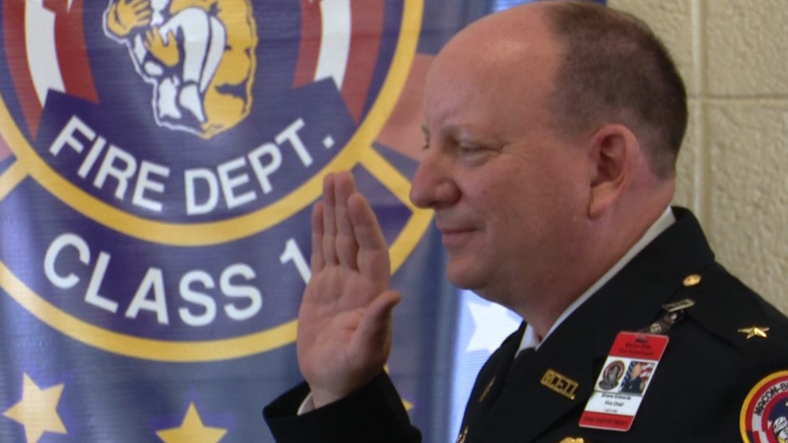Shane Edwards sworn in as Fire Chief of Macon-Bibb County | 13wmaz.com