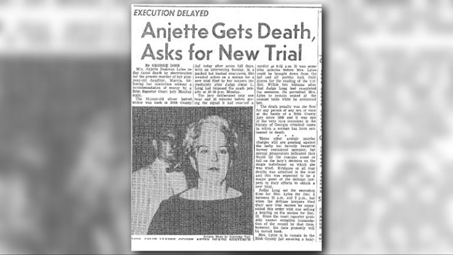 Macon killer Anjette Lyles poisoned 4 family members in 1958 | 13wmaz.com