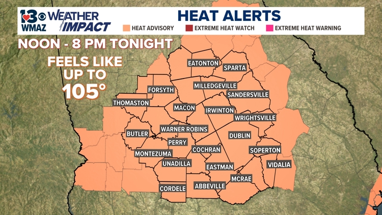 Weather Impact Alert | First Heat Advisory of the year has been issued ...