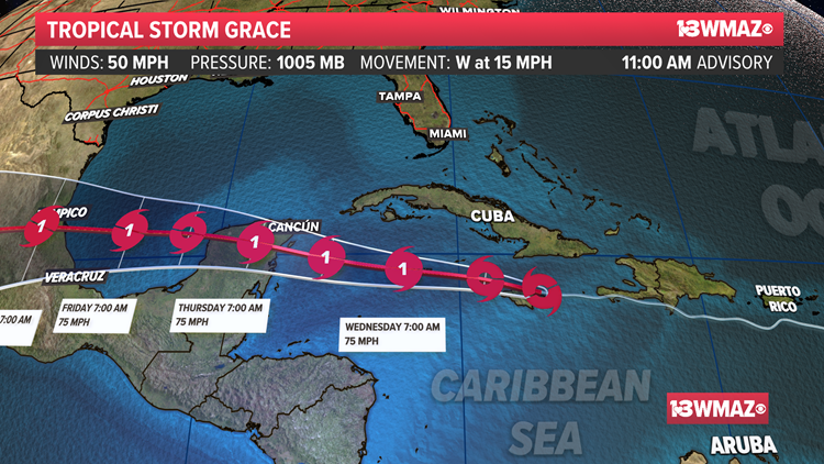 Tracking the Tropics: Watching Tropical Storms Grace and Henri | 13wmaz.com