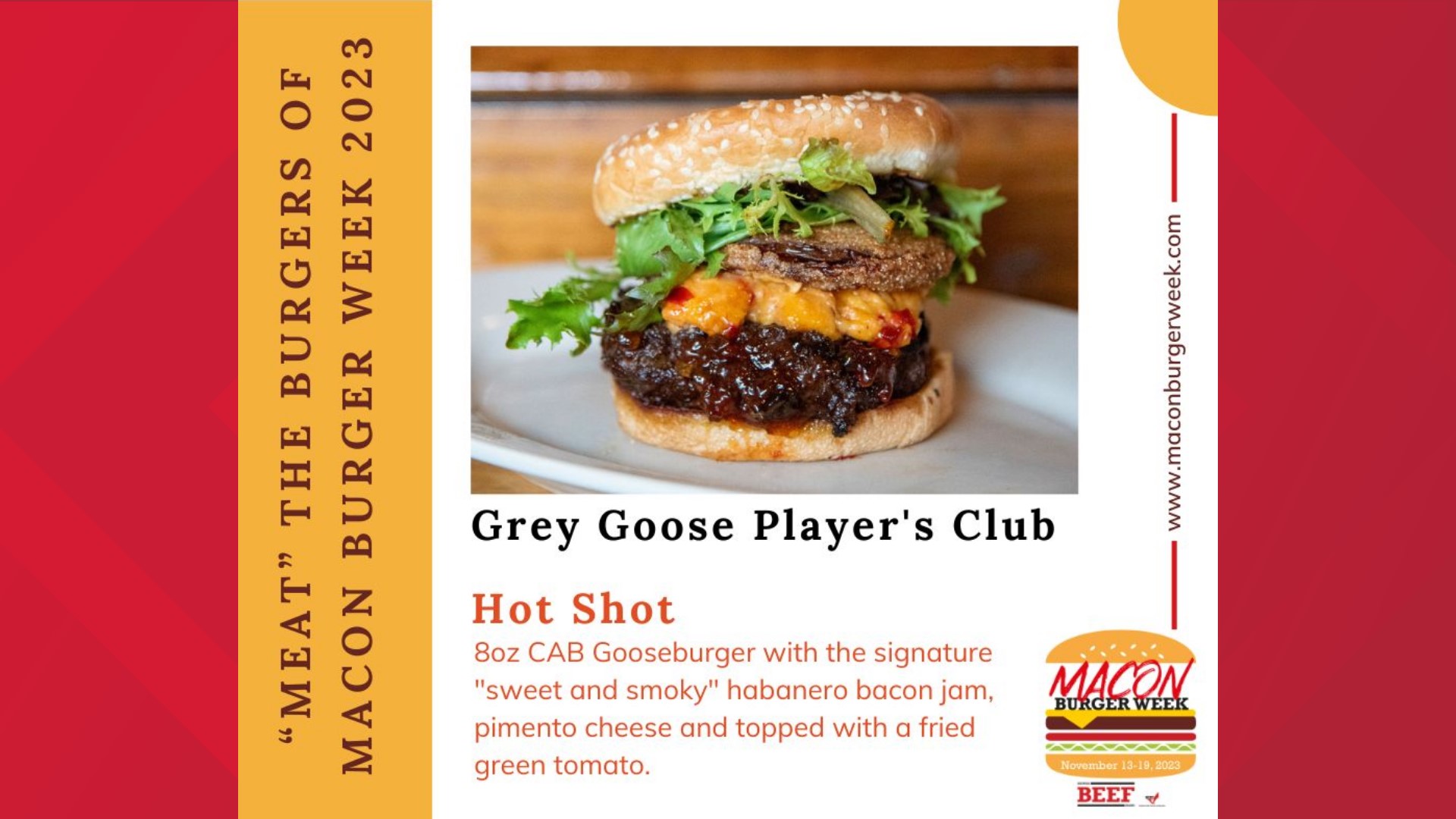 'Meat the contenders': Lineup for 2023 Macon Burger week | 13wmaz.com