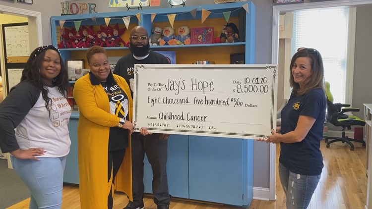 Jay's HOPE gets donation from family affected by childhood cancer ...