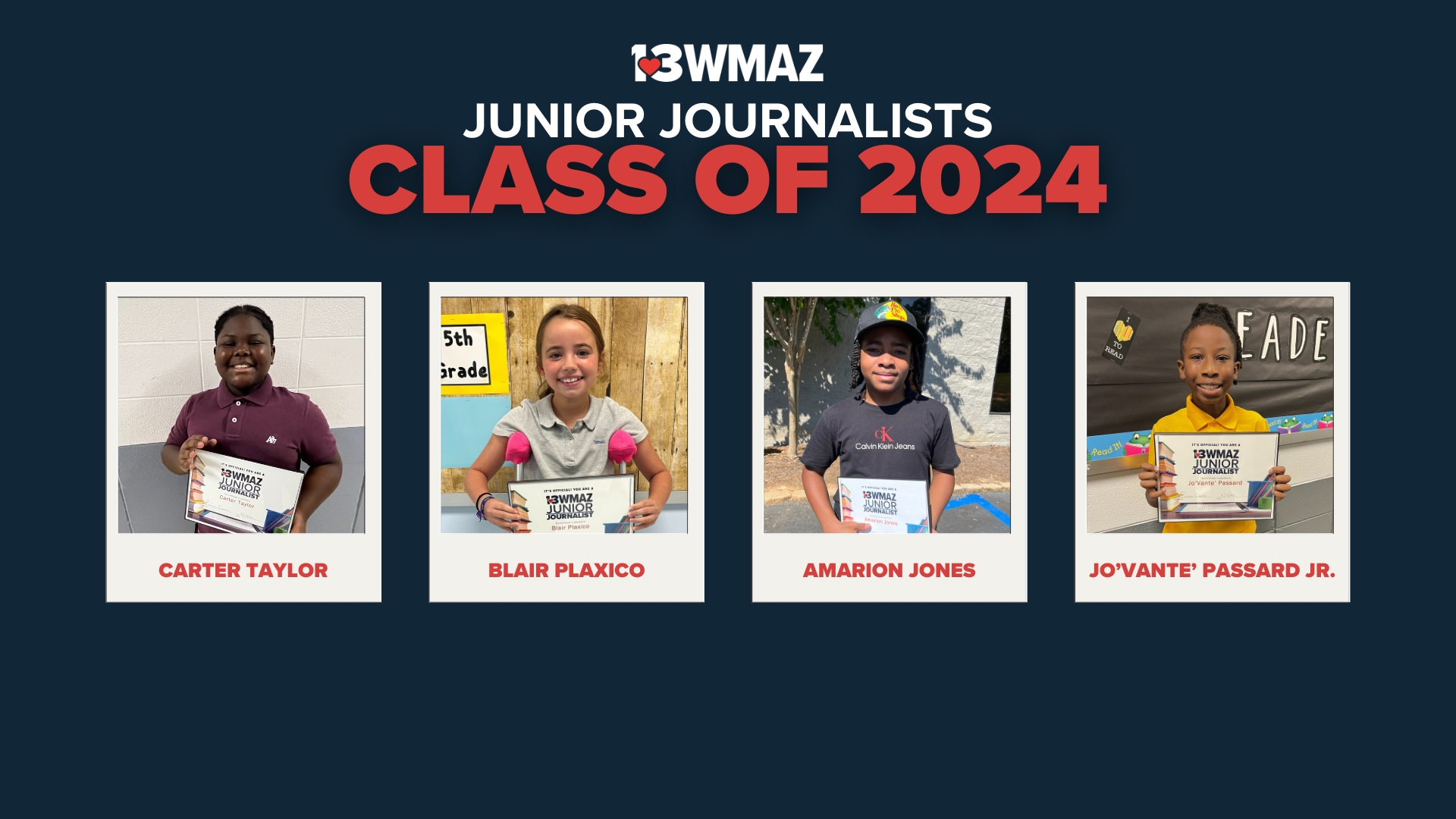 13WMAZ welcomes the first round of new Junior Journalists | 13wmaz.com