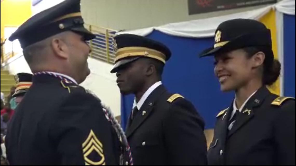 Retired Army sergeant salutes his daughter at FVSU graduation | 13wmaz.com