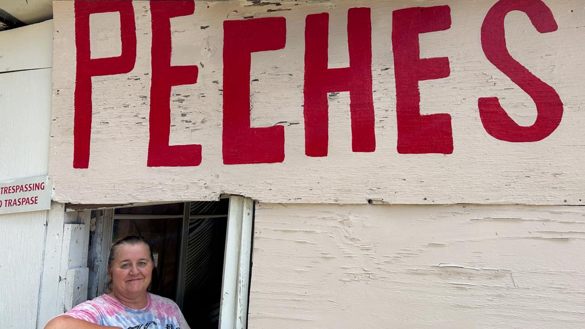 Road-side "Peches" fruit stand closes because of construction | 13wmaz.com