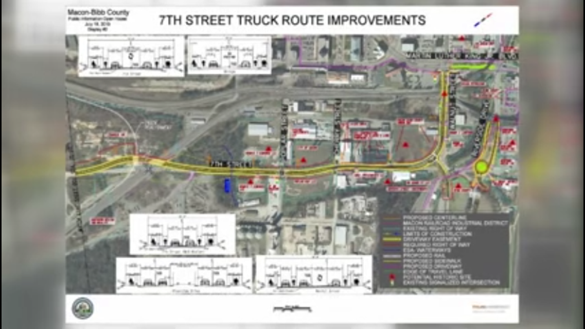 Macon-Bibb County government proposes new route for large trucks ...