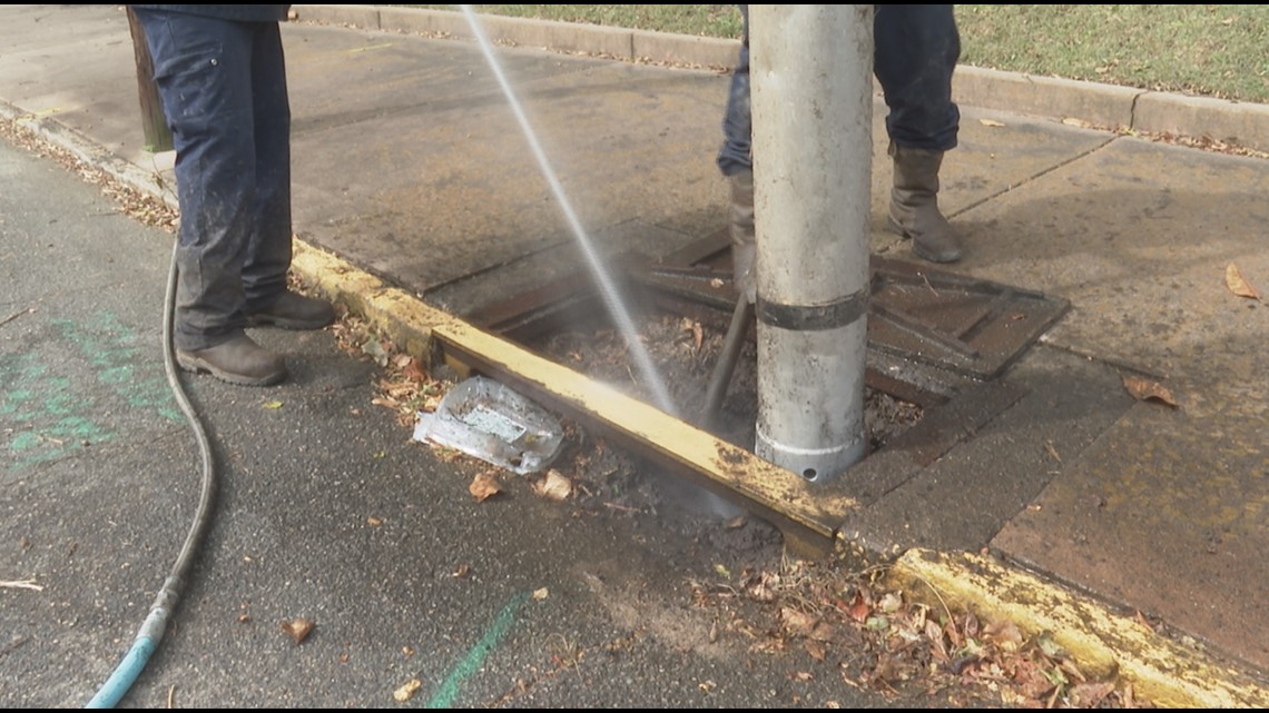 Macon Water Authority crews work to clear storm drains before Ian ...