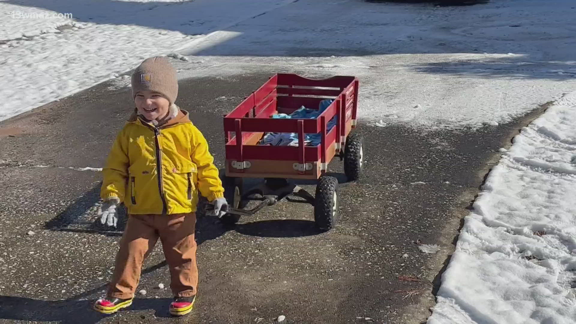 Families across North Macon celebrating the unexpected winter weather ...