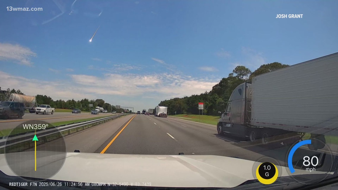 WATCH: Man captures "fireball" falling from sky on dash camera in ...